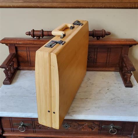 Wooden Briefcase Etsy
