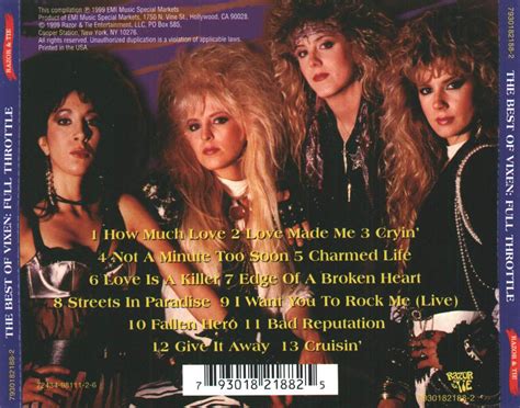 AOR Night Drive VIXEN The Best Of Vixen Full Throttle