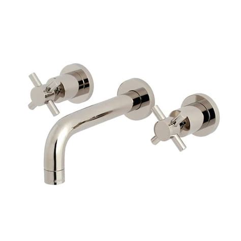 Kingston Brass Concord 2 Handle Wall Mount Bathroom Faucets In Polished