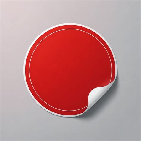 A Round Red Circle With A White Strip On It Premium Ai Generated Image