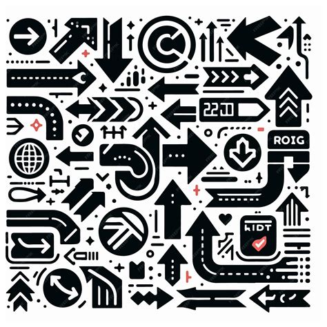 Premium Vector Big Vector Of Black Flat Arrows And Direction Pointers