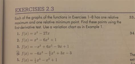solved exercises 2 3 each of the graphs of the functions in