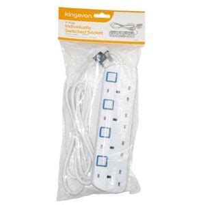 4 Way Individually Switched Extension Lead With 2m Cable
