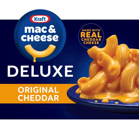 Kraft Deluxe Original Cheddar Macaroni And Cheese Dinner 14 Oz Box