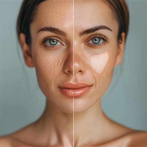 A Woman With A White Patch On Her Face And The Words Quot Natural Quot On The Bottom Premium