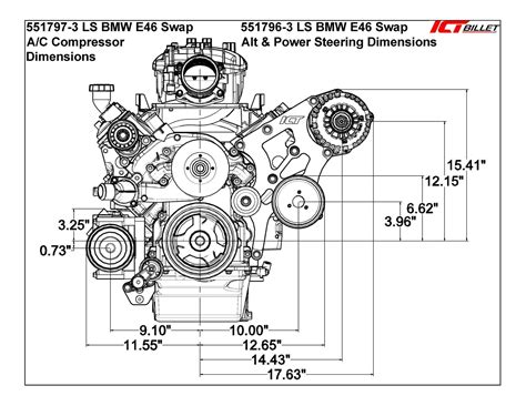 Bmw E46 Swap Ac Compressor Bracket Ict Billet
