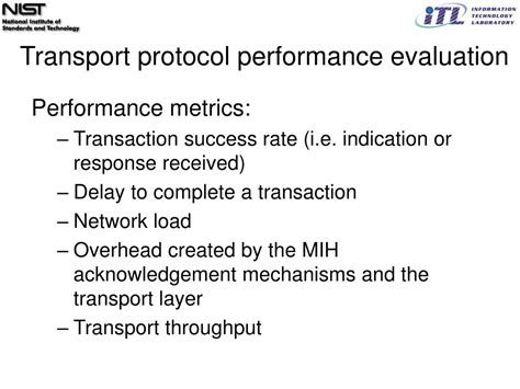 Ppt Performance Evaluation Of L3 Transport Protocols For Ieee 80221