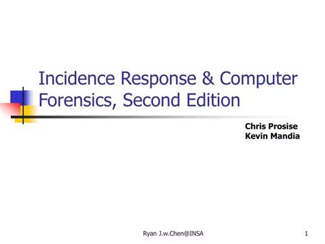 Ppt Incidence Response And Computer Forensics Second Edition