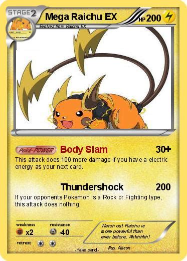 Pokémon Mega Raichu Ex 23 23 Body Slam My Pokemon Card