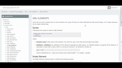 Xml ELEMENT YouTube