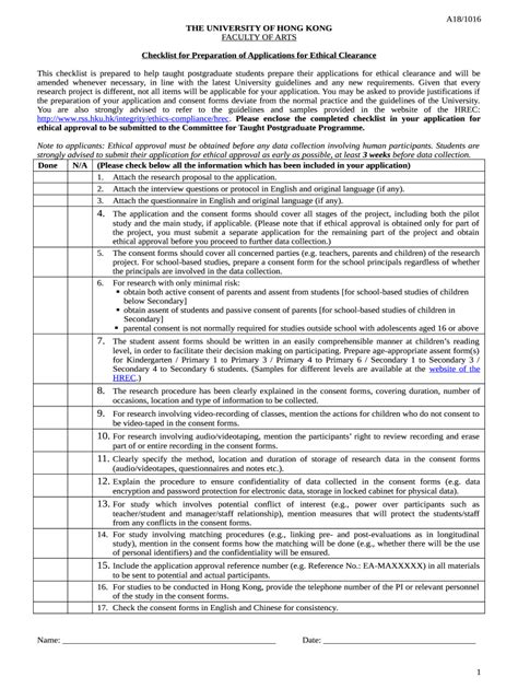 CODE OF PRACTICE The Chinese University Of Hong Kong Doc Template