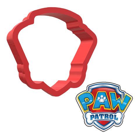 Paw Patrol Symbol 3d Cookie Cutter Stl File Digital Download 3d