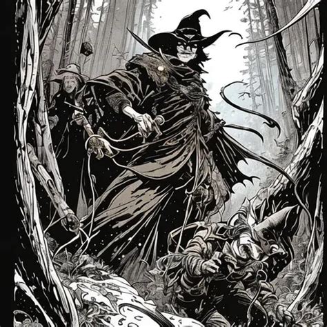 Moebius Comic Style Black And White High Contrast