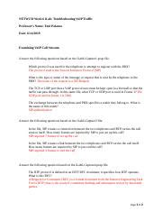 Troubleshooting VoIP Traffic Protocols And Ports Explained NETW Week ILab