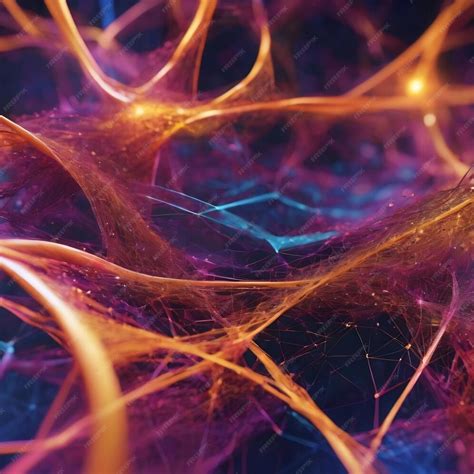 Premium Photo 3d Abstract Network Technology Background With Flowing