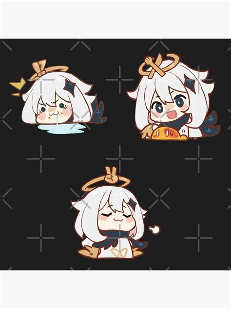 Chibi Paimon Pack Genshin Impact Premium Matte Vertical Poster Sold By American