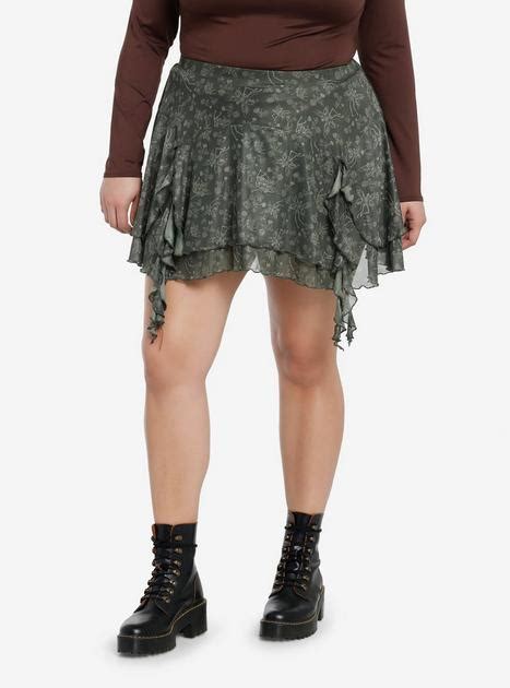 Thorn And Fable Skeleton Fairy Ruffle Mini Skirt Plus Size Hot Topic