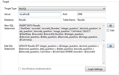 Submissions Exporting To Sql Server Mysql Oracle Access Sybase Ase