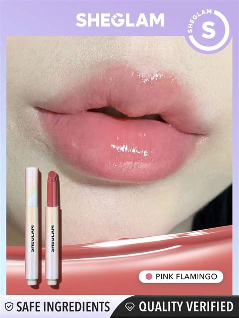 Sheglam ملمع شفاه Pout Perfect Shine ملمع شفاه صلب مرطب وممتلئ على شكل طائر الفلامنجو وردي اللون