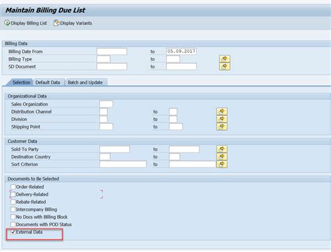 External Billing Document Request Ebdr Sapcodes