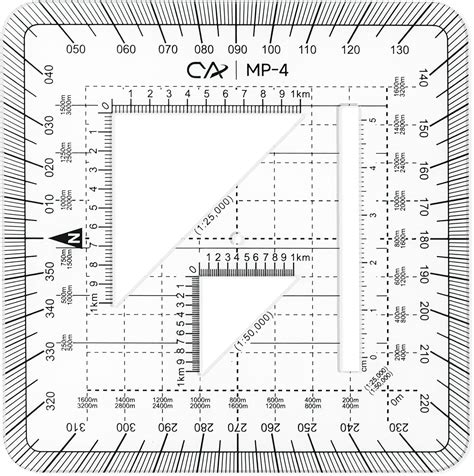 Military Map Coordinate Scale Protractor For Land Australia Ubuy
