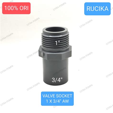 rucika sdl 1 x 3 4 aw valve socket 1 x 3 4 aw sock drat luar 1 x