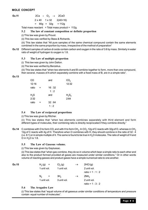 Mole Concept Notes For Class 11 Iit Jee And Neet