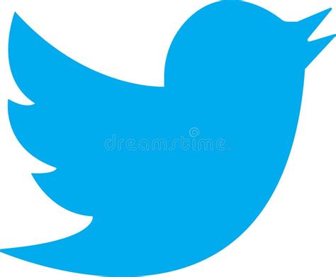 Twitter Bird Logo Realistic Social Media Icon Logotype Editorial Stock