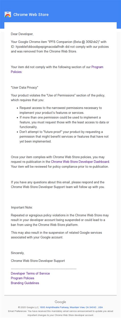 Permanent In Depth Review On Chrome Web Store Issue Ipfs Ipfs Companion GitHub