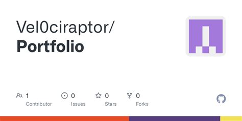 Github Vel Ciraptor Portfolio
