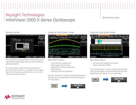 Infiniivision 2000 X Series Oscilloscope Pdf Asset Page Keysight