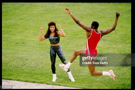 Florence Griffith Joyner Plays With Her Husband Al Joyner Mandatory News Photo Getty Images