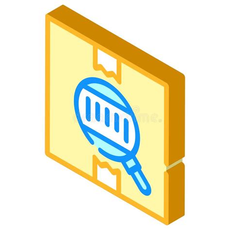 Bar Code On Box Isometric Icon Vector Illustration Stock Vector Illustration Of Container