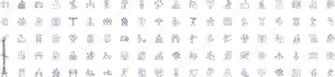 Perfomance Line Icons Signs Set Design Collection Of Performance