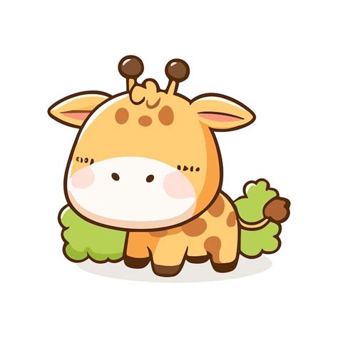 Premium Vector Cute Giraffe Vector With White Background