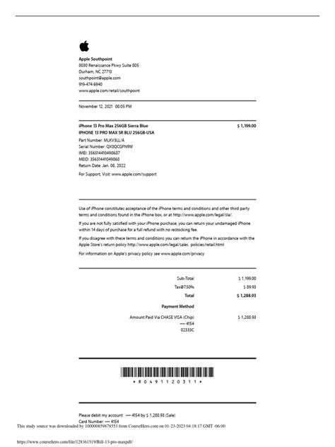 Bill 13 Pro Max Pdf Pdf I Phone Visa Inc