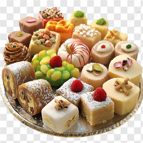 Plate Assorted Sweets Pastries Dessert Display Sweets Assorted Plate