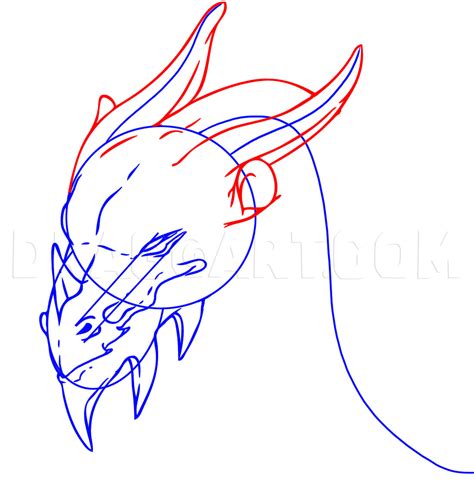How To Draw Dragon Head Drawing Step By Step By Dawn Dragoart