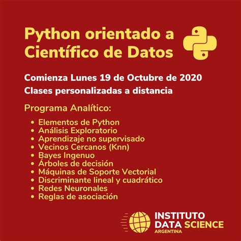 Diplomatura En Python Instituto Data Science Argentina