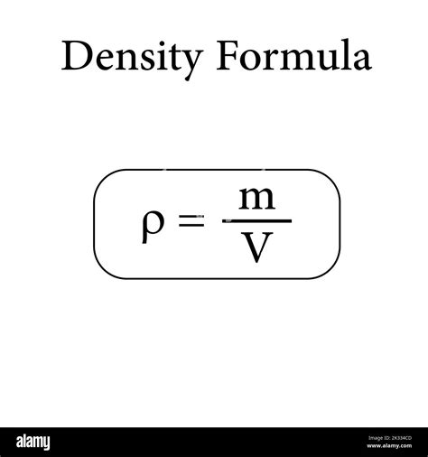 The Density Formula In Chemistry Stock Vector Image And Art Alamy