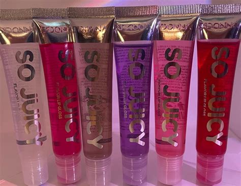 6 Pack Lip Gloss So Juicy Gloss Makeup T Gloss Fruity Flavor
