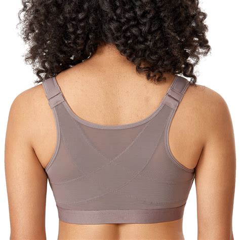 Delimira Womens Front Closure Posture Wireless Back Support Full