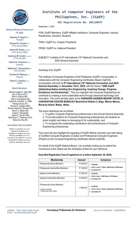 📢 Institute Of Computer Engineers Of The Philippines Facebook