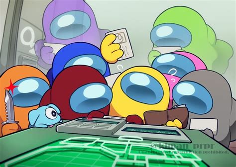 Crewmate Yellow Impostor Orange Blue And 7 More Among Us Drawn