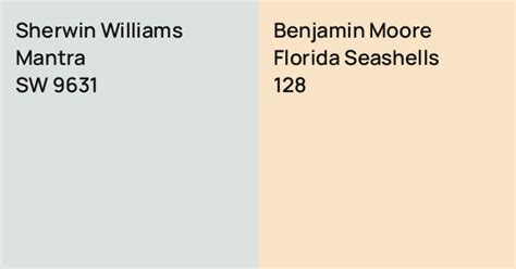 Sherwin Williams Mantra Vs Benjamin Moore Florida Seashells Comparison