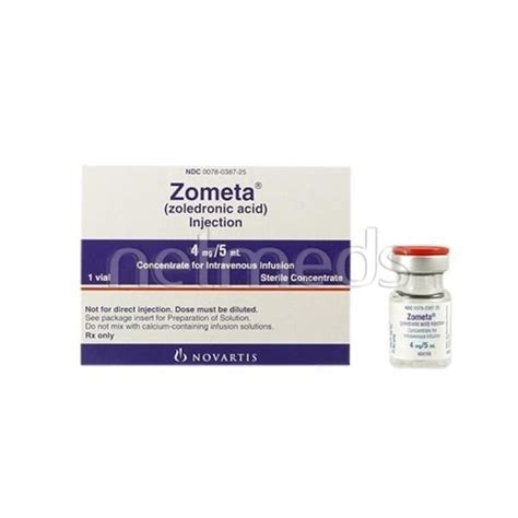 Zometa 4mg Injection 5ml Buy Medicines Online At Best Price From Netmeds Com