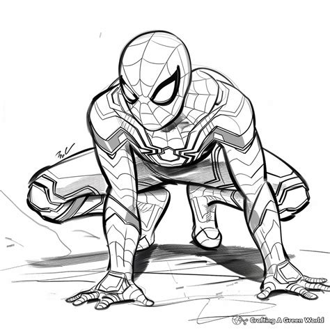 Iron Spider Coloring Pages Infinity War [2025]