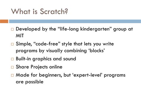 PPT Introduction To The Scratch Programming Environment PowerPoint Presentation ID