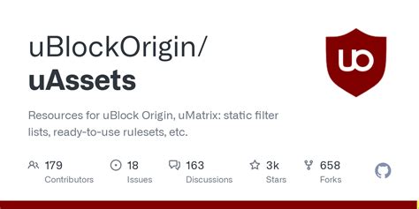 Github Ublockoriginuassets Resources For Ublock Origin Umatrix Static Filter Lists Ready