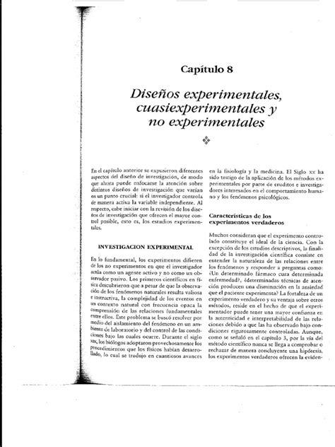 15 Polit D Y Hungler B 1995 Cap 8 Diseños Experimentales Cuasiexperimentales Y No